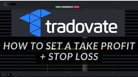 How To Set A Take Profit Stop Loss On Tradovate DOM YouTube