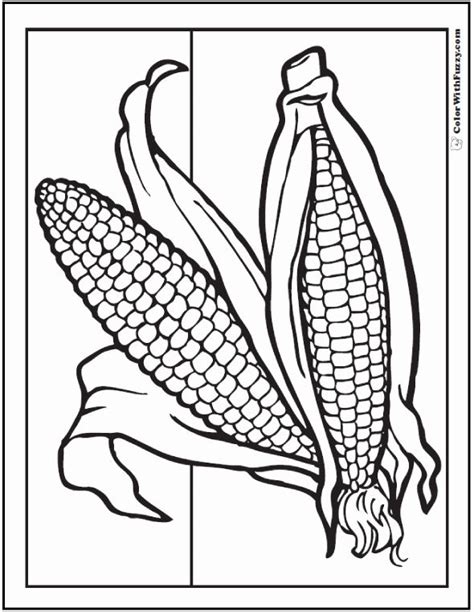 Printable Corn On The Cob Template
