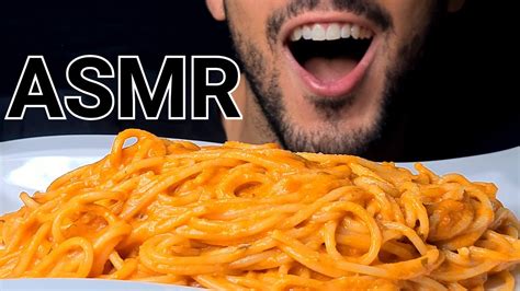 ASMR SPAGHETTI PESTO ROSSO PASTA EATING SOUNDS NO TALKING MUKBANG