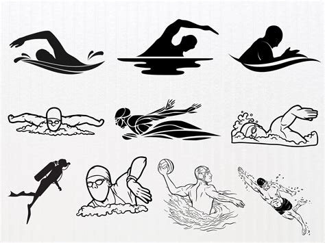Swimmer SVG Bundle Swimmer Svg Clipart Cut Files For Circut Swimmer