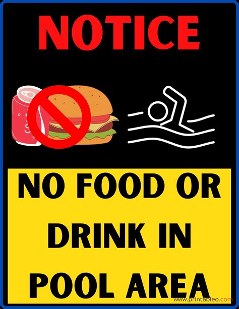 No Food Or Drink Sign Printable Pdfs Printableo