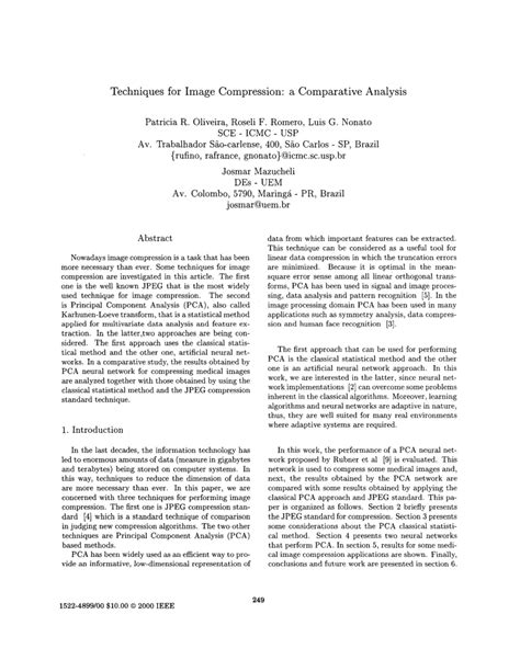 pdf techniques for image compression a comparative analysis