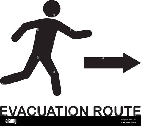 Evacuation Route Icon Vector Illustration Symbol Design Stock Vector