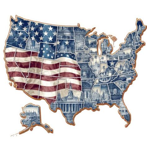 Premium AI Image A Map Of The United States Of America With Clear