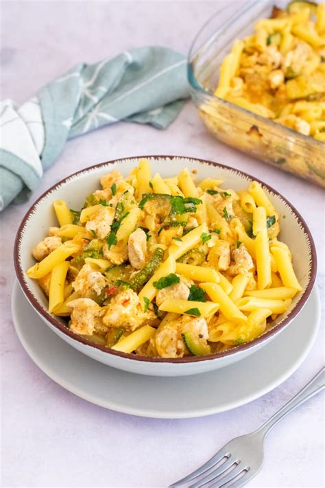 Pasta con Pollo y Calabacín al Horno Receta ekilu