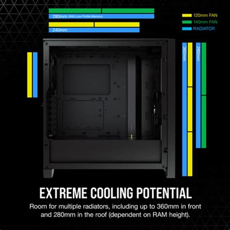 Corsair 4000D Airflow Tempered Glass Mid Tower ATX Case CC 9011200 WW