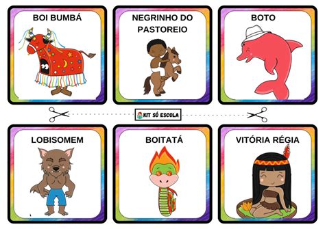 Cards Personagens Folclore Brasileiro S Escola
