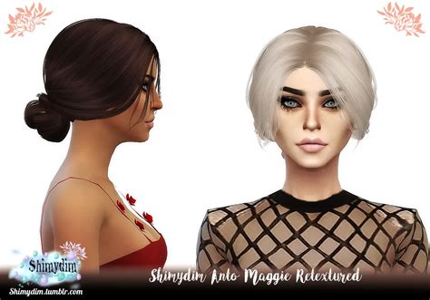 Shimydim Anto S Maggie Hair Retextured Sims 4 Hairs