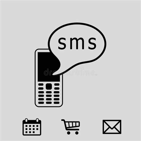 Phone Icon With Message Stock Vector Illustration Flat Design Stock Vector Illustration Of