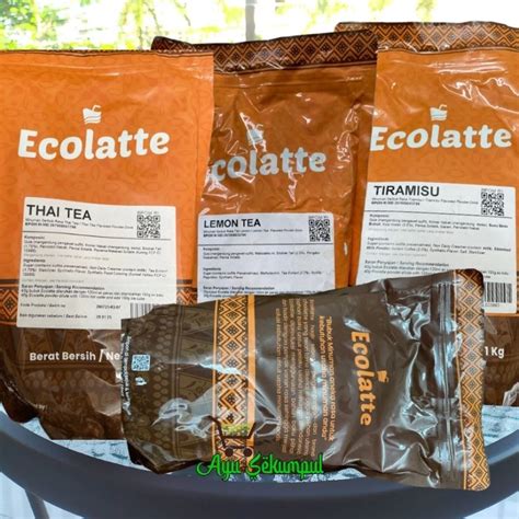 Jual ECOLATTE Premium Powder Drink Bubuk Minuman Rasa 1 Kg Shopee