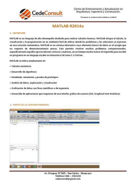 matlab centro pdf matlab lenguaje de programación