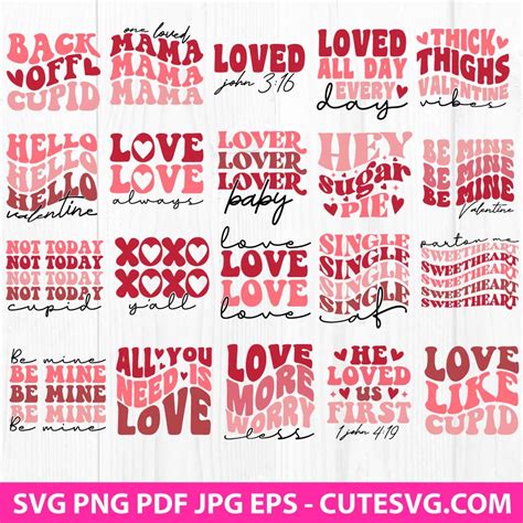 Cute Valentines SVG Bundle Valentine Shirts SVG Valentine Designs SVG