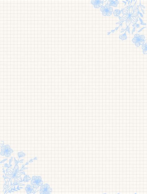 Blue Floral Lined Paper Notability Gallery