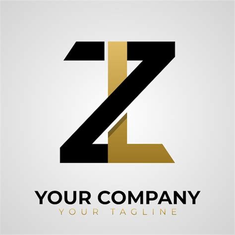 Diseño de logotipo inicial zl Vector Premium