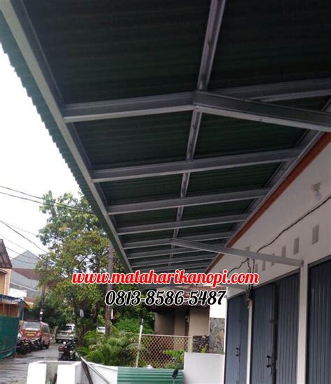 Hasil Pemasangan Kanopi Baja Ringan Atap Go Green Standar Di Pondok