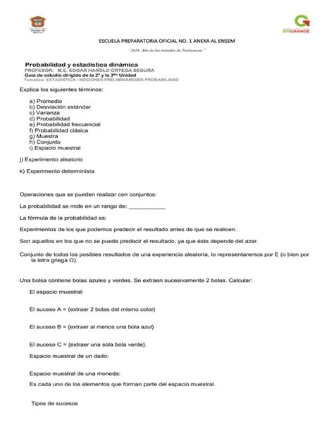 Probabilidad y estadística dinámica