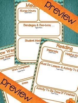 Free Substitute Binder Emergency Sub Binder Editable Templates