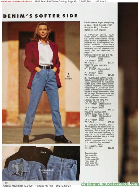 1992 Sears Fall Winter Catalog Page 40 Christmas Catalogs Holiday