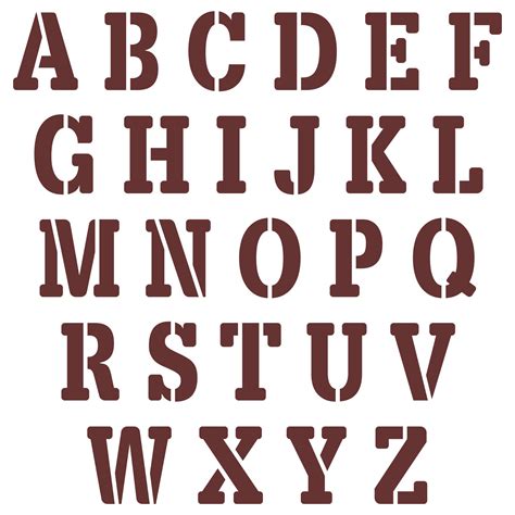 Large Printable Stencil Letters