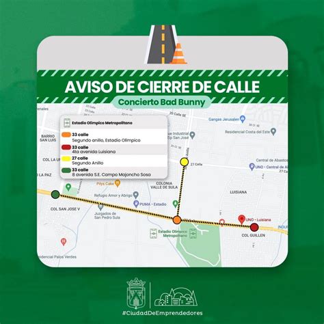 Atención Estas son las calles que estarán cerradas por el concierto