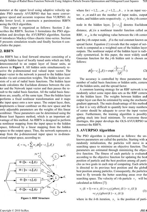 design of radial basis function network using adaptive particle swarm optimization and