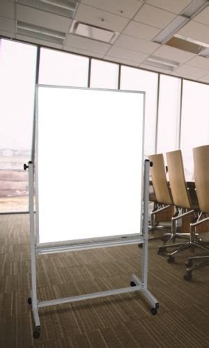 Luxor Dry Erase Double Sided Magnetic Whiteboard With Aluminum Frame