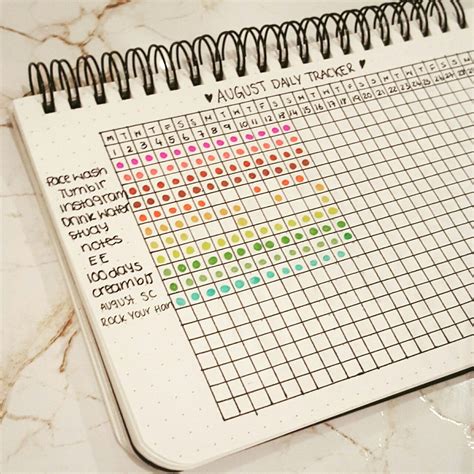 Habit Tracker Bullet Journal Layout