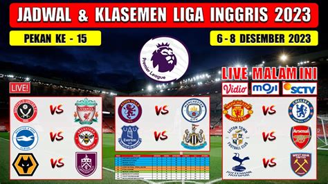 Jadwal Liga Inggris Pekan Ke Malam Ini Live Sctv Man United Vs