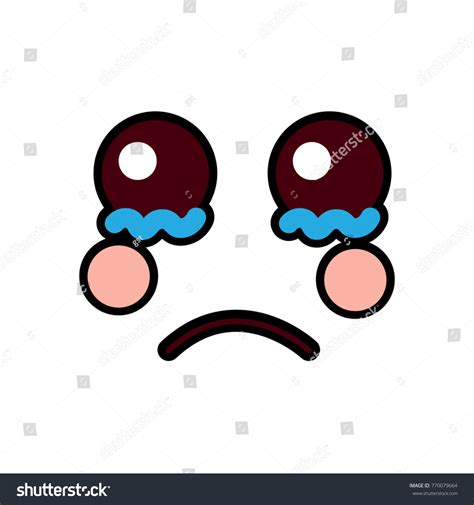 Sad Crying Face Emoji Icon Image 库存矢量图（免版税）770079664 Shutterstock
