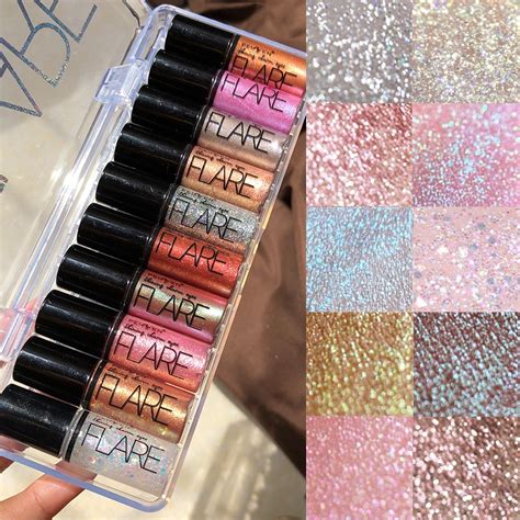 Pudaier Glitter Delineador De Olhos Líquido Brilhante Metálico Sombra