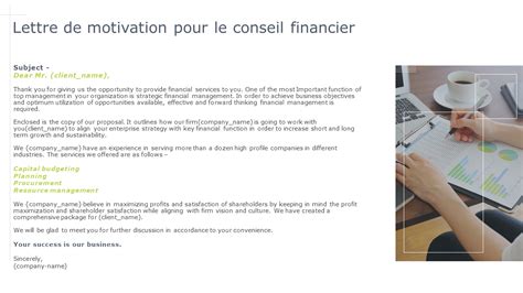 Top 5 des modèles de lettre de motivation financière avec exemples et