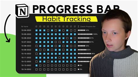 How To Build A Progress Bar In Notion Habit Tracker Part 1 YouTube