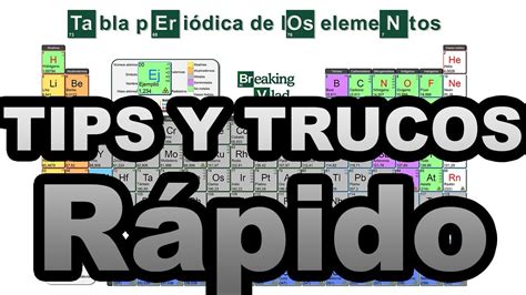 APRENDER RÁPIDO LA TABLA PERIÓDICA Tips y Trucos YouTube
