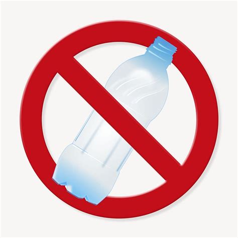 Prohibited Sign No Plastic Bottle Free PSD Rawpixel