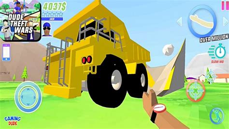 Dude Theft Wars Open World Sandbox BELAZ TRUCK Ramp Stunts Android