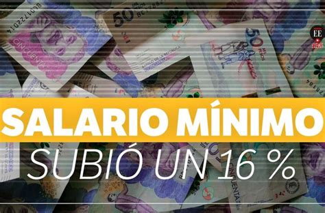 El salario mínimo quedó en 1 160 000 tras aumentar el 16 por ciento
