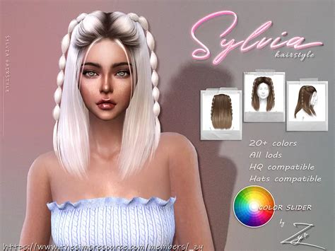 Sylvia Hairstyle Double Bubble Braids The Sims Resource Sims Hairs