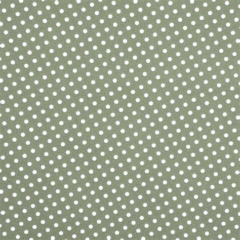 Tissu coton imprimé pois vert kaki par 50cm Tissus créa déco Coton