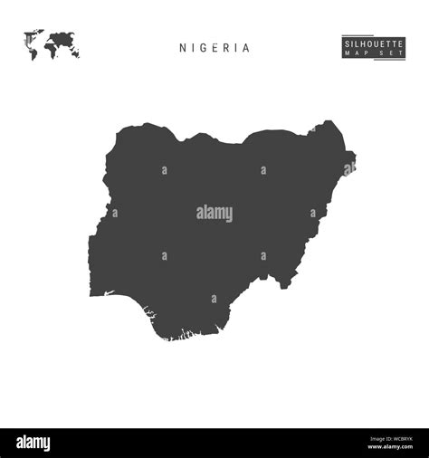 Nigeria Blank Vector Map Isolated On White Background High Detailed