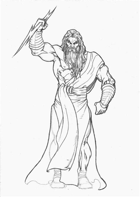 Desenhos De Zeus Para Colorir Pintar E Imprimir ColorirOnline