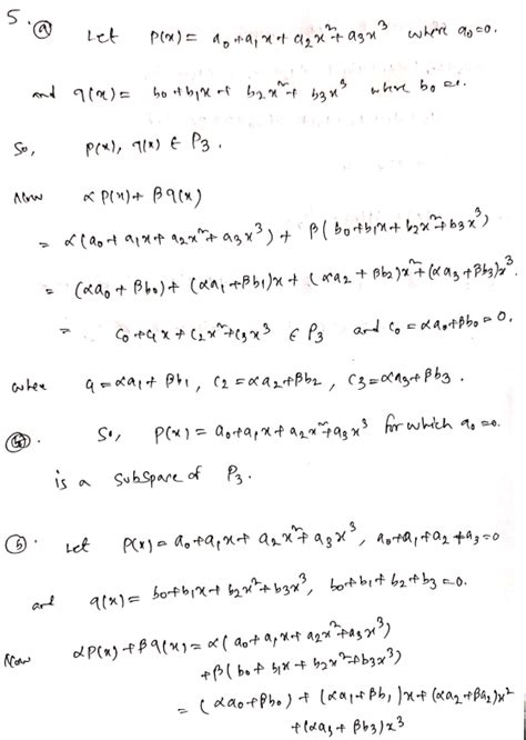 use the subspace test to determine which of the sets are subspaces of p3 3 5 homeworklib