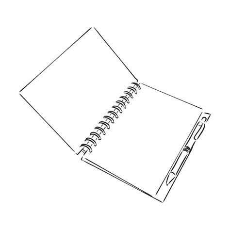 Premium Vector Sketch Of Notebook Vector Illustration With Hand Drawn