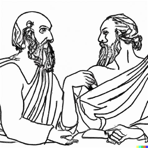 DALLE 2 Socrates And Gorgias Debate Philosophy In Ancient Athens