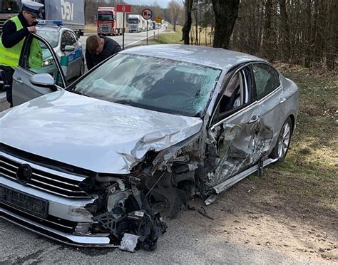 Ostrówek Wypadek na DK8 na trasie Białystok Augustów Zderzenie