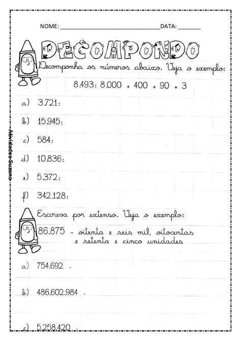 Composição E Decomposição De Números 3 Ano EDUKITA