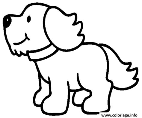 Coloriage Chien Simple Maternelle Dessin Garcon à imprimer