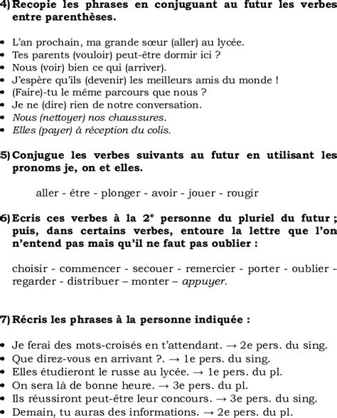 Ma Revision Exercices Futur Simple