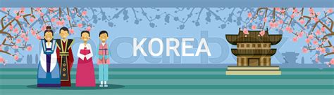 Korea Koreansk Syd Stock Vektor Colourbox