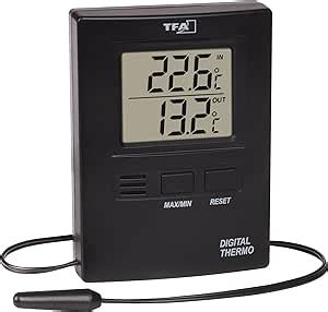 TFA Dostmann Thermomètre numérique int ext température 30 1012 01