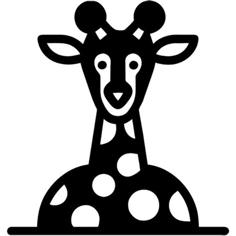 El Icono De La Jirafa Linda Vector Premium